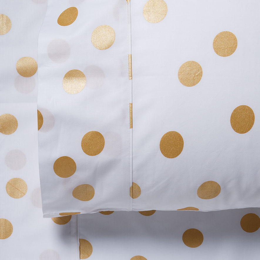 Adairs Kids - Mix It Up Gold Spot Sheet Separates | Adairs
