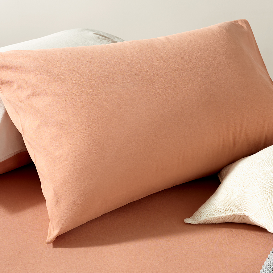 Adairs Kids - Stonewashed Cotton Nutmeg Fitted Sheet Set | Adairs