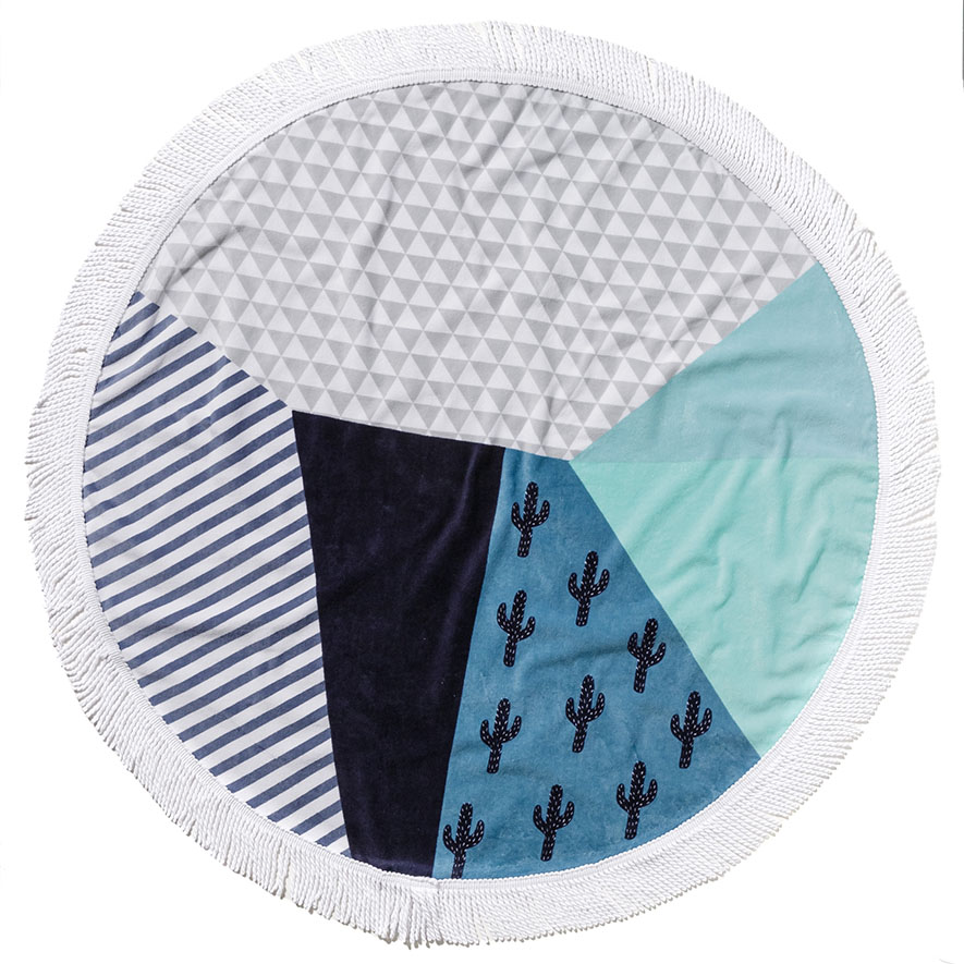 Adairs Kids - Circle Blue Splice Beach Towel | Adairs
