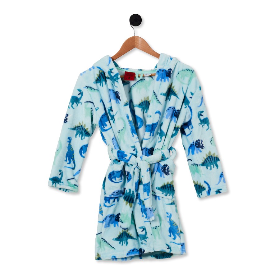 Adairs Kids - Ultra Soft Kids Happy Dinosaurs Bath Robe | Adairs