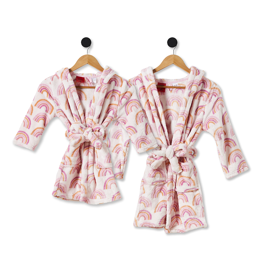 Adairs Kids - Ultra Soft Summer Rainbow Kids Bath Robe | Adairs