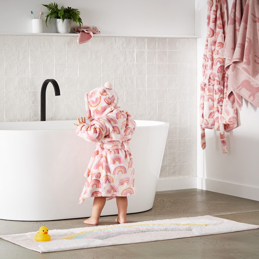 Adairs Kids - Ultra Soft Summer Rainbow Kids Bath Robe | Adairs