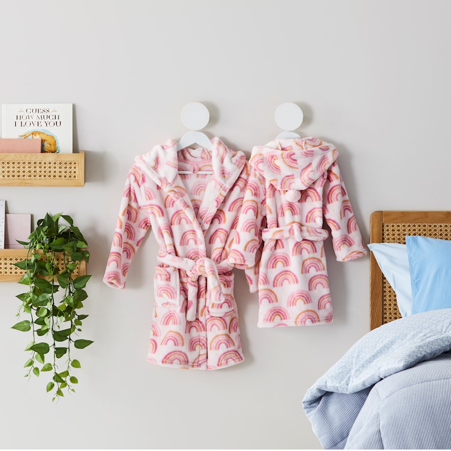 Adairs Kids - Ultra Soft Summer Rainbow Kids Bath Robe | Adairs