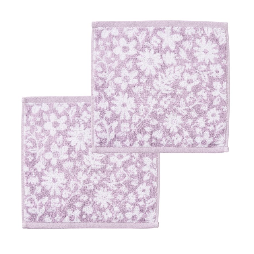 Adairs Kids - Harmony Floral Lilac Face Washers 2 Pack | Adairs
