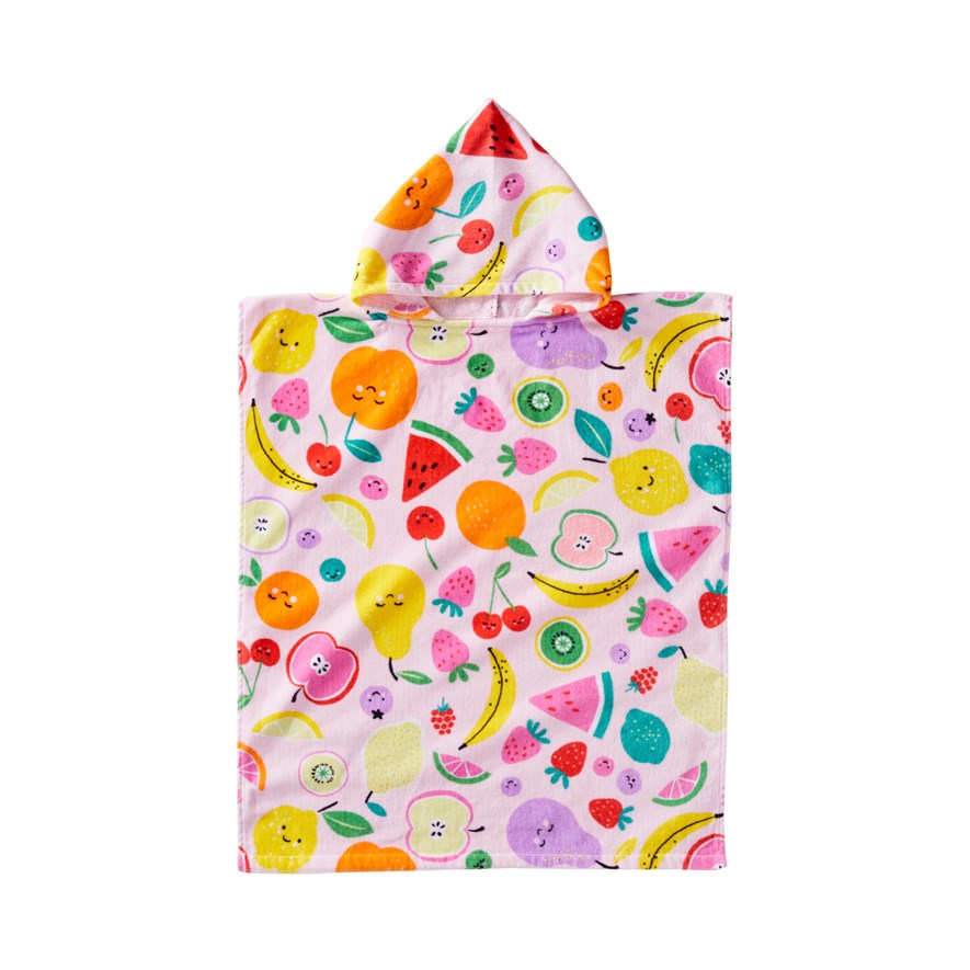 Adairs Kids - Fruits Large Beach Hooded Towel | Adairs