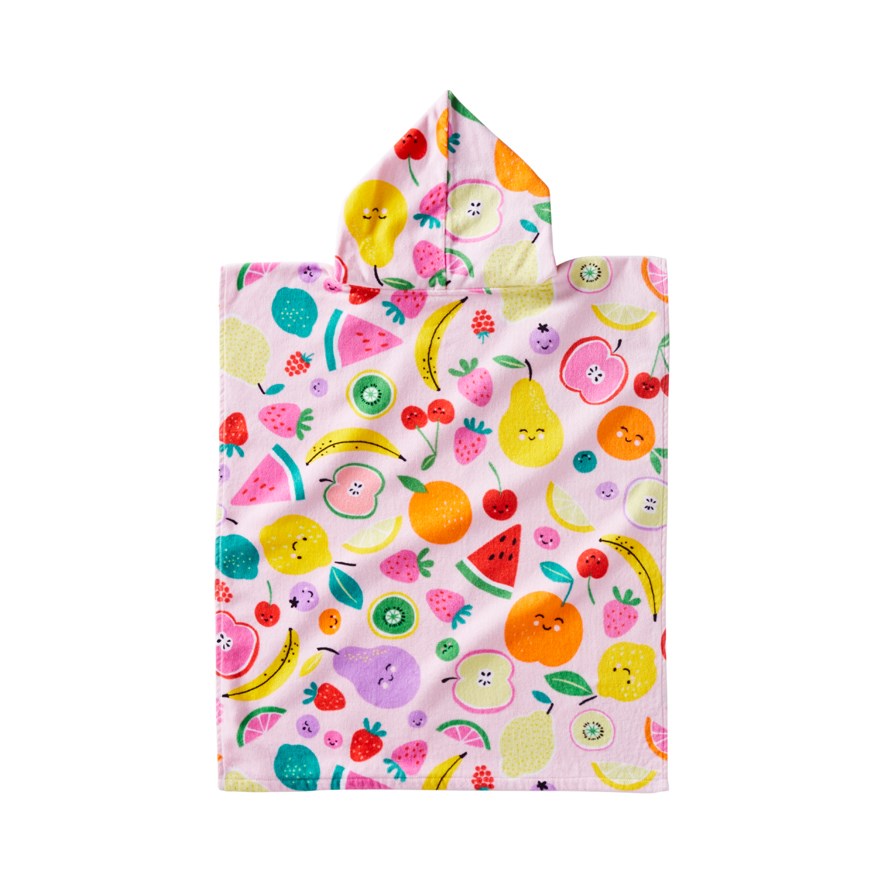 Adairs Kids - Fruits Large Beach Hooded Towel | Adairs