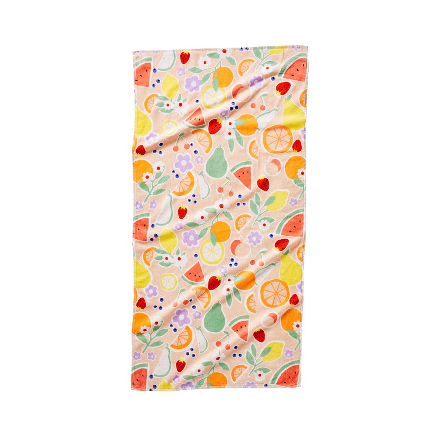 Adairs Kids - Fun Fruits Printed Beach Towel | Adairs