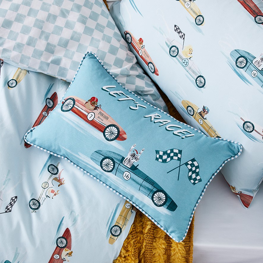 Adairs Kids - Let's Race Classic Cushion | Adairs