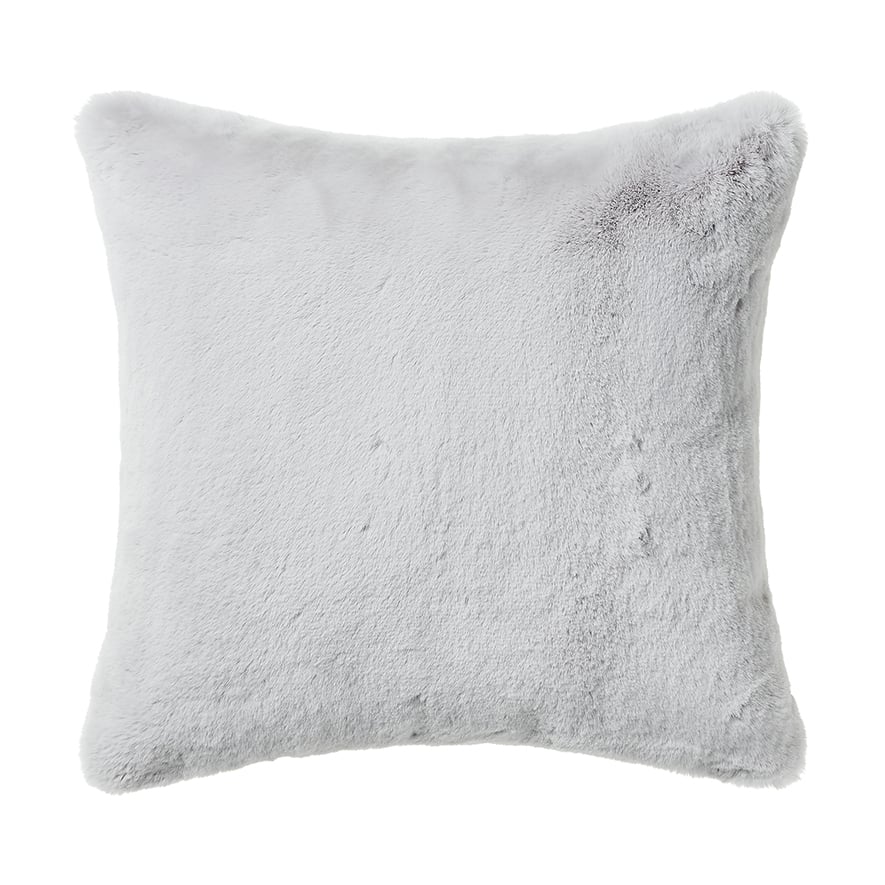 Adairs Kids - Faux Rabbit Fur Grey Cushion | Adairs