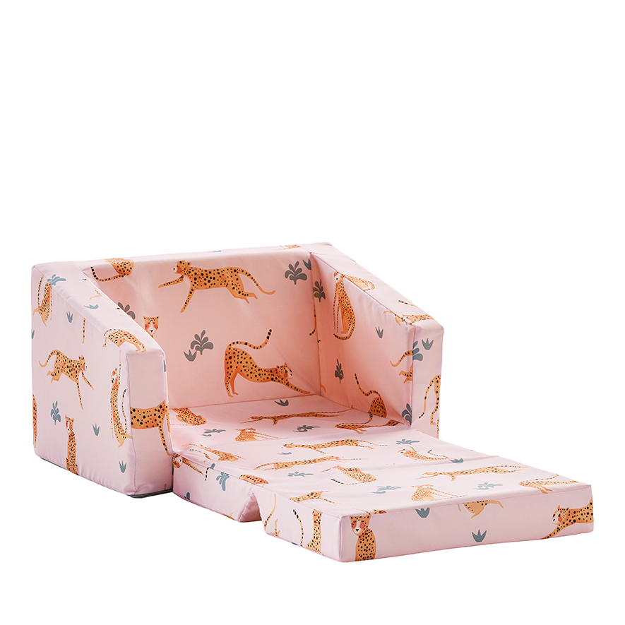 Adairs Kids - Flip Out Pink Cheetah Sofa Bed | Adairs