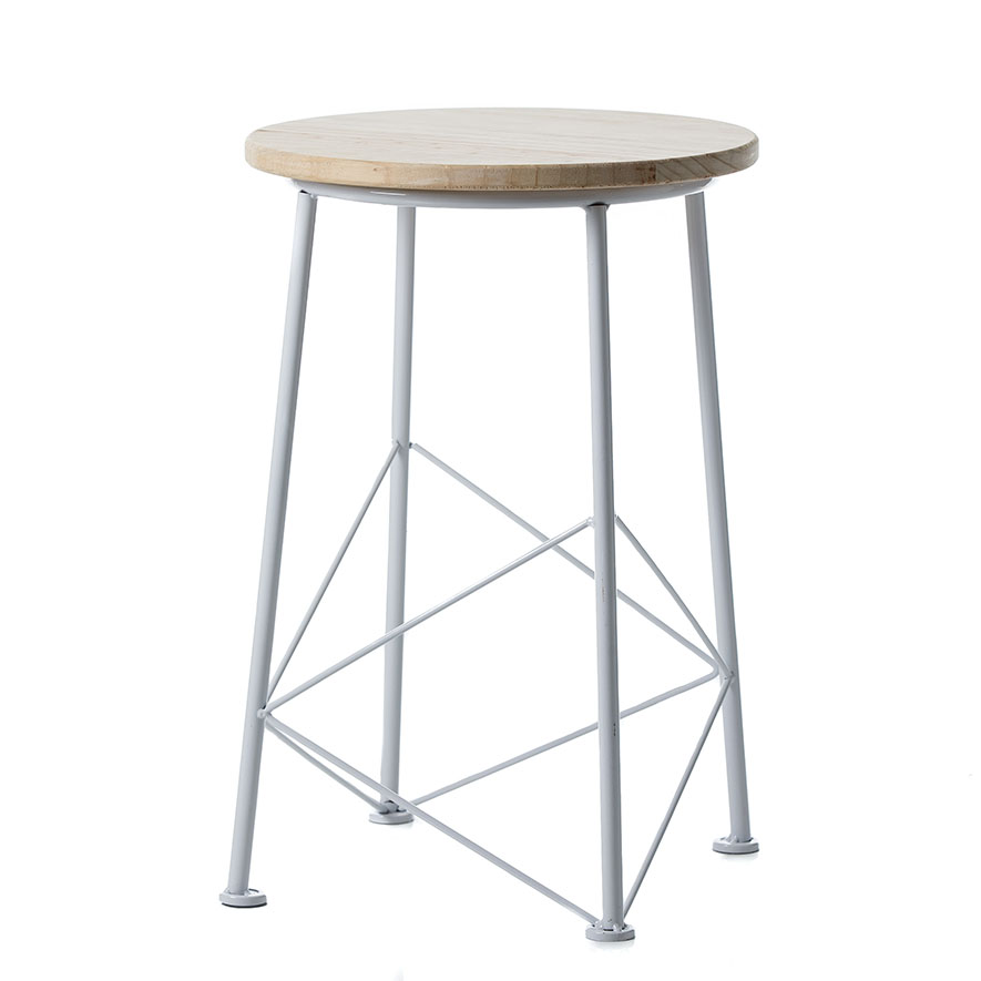 Adairs Kids - Jaxon White Round Stool | Adairs