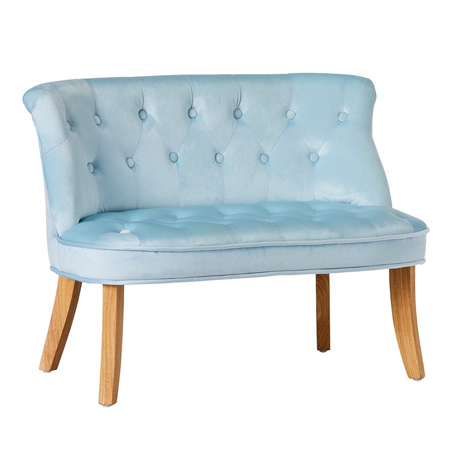Adairs Kids - Valentina Velvet Ice Blue Sofa | Adairs