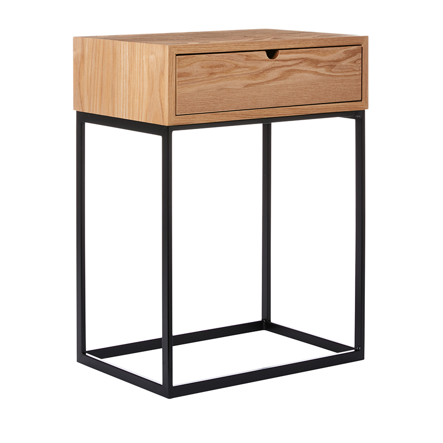 Adairs Kids - Kelso Side Table Natural & Black | Adairs