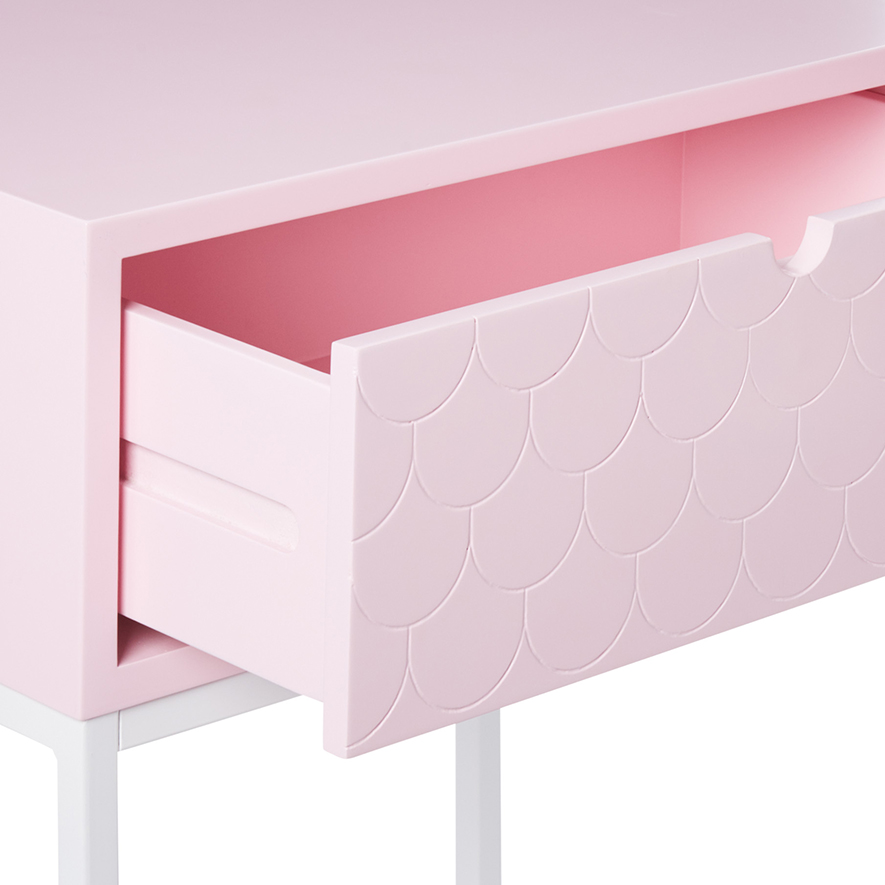 Adairs Kids - Kelso Side Table Pink Scallop | Adairs