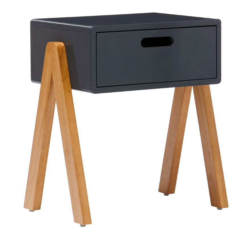 Adairs Kids - Oslo Space Grey 1 Drawer Side Table | Adairs