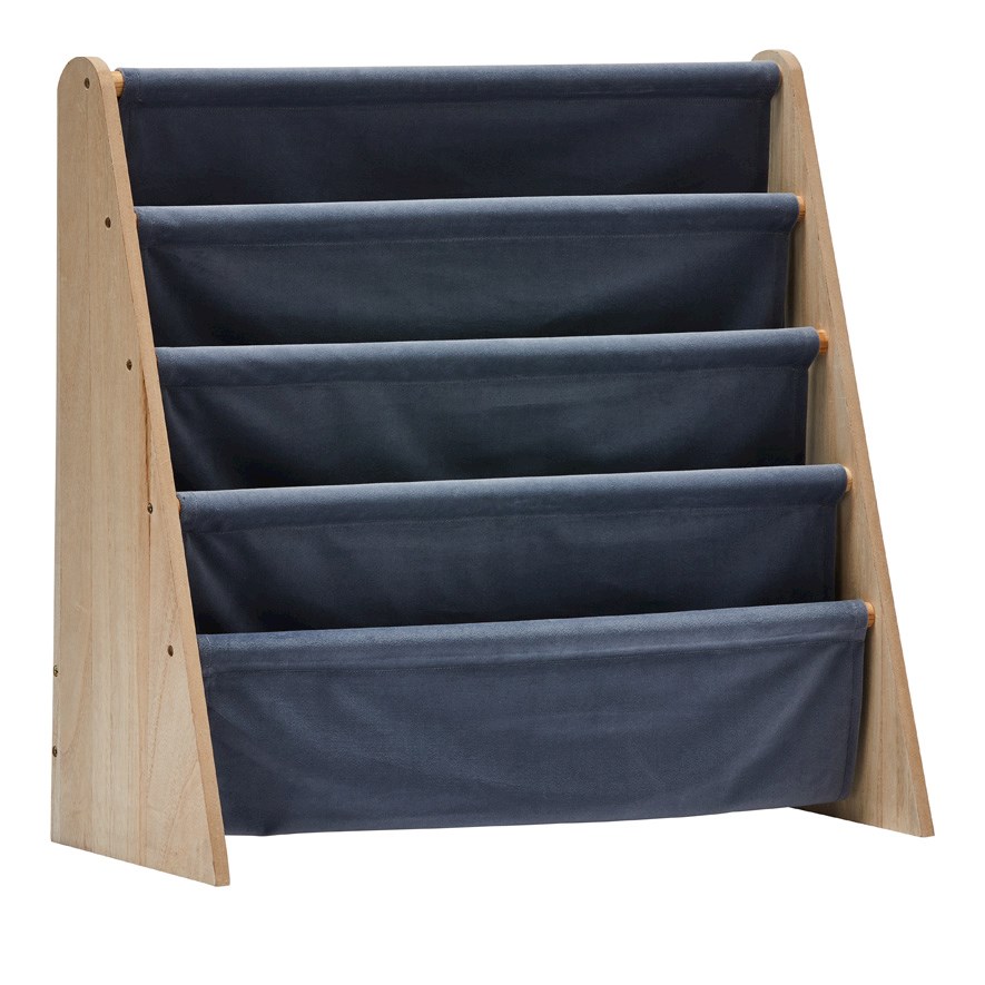 Adairs Kids - Haven Velvet Blue 4 Tier Bookshelf | Adairs