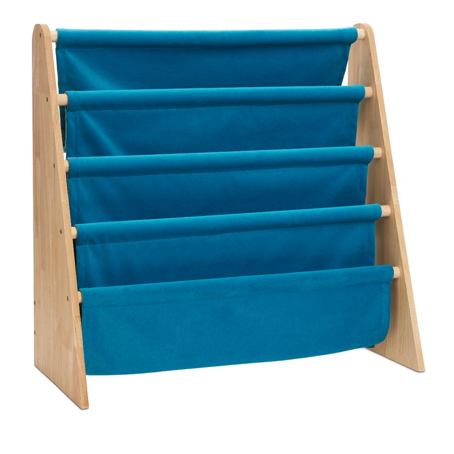 Adairs Kids - Haven Velvet Ocean Blue 4 Tier Bookshelf | Adairs