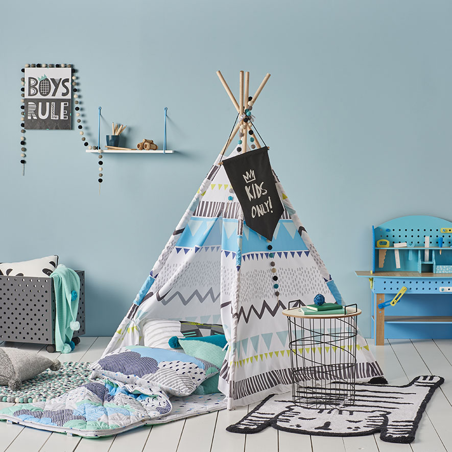 Adairs Kids - Blue Tribal Teepee | Adairs