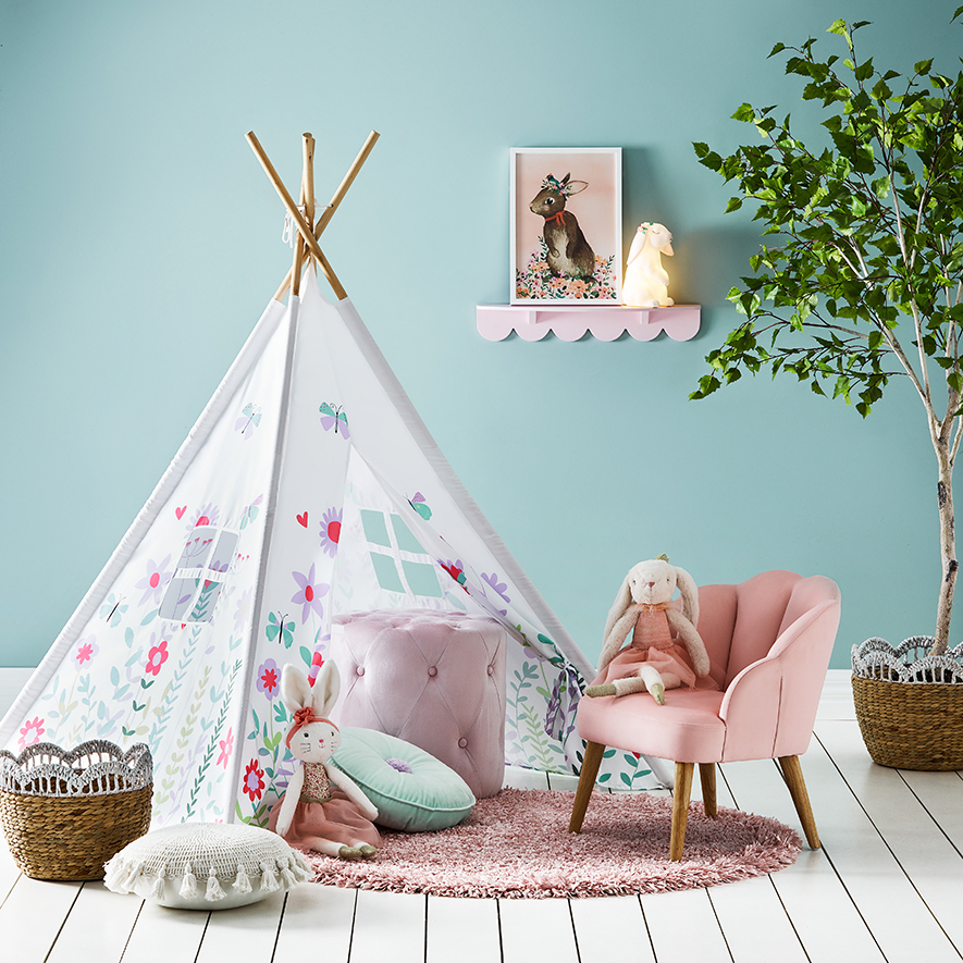 Adairs Kids - Flower Meadow Multi Teepee | Adairs