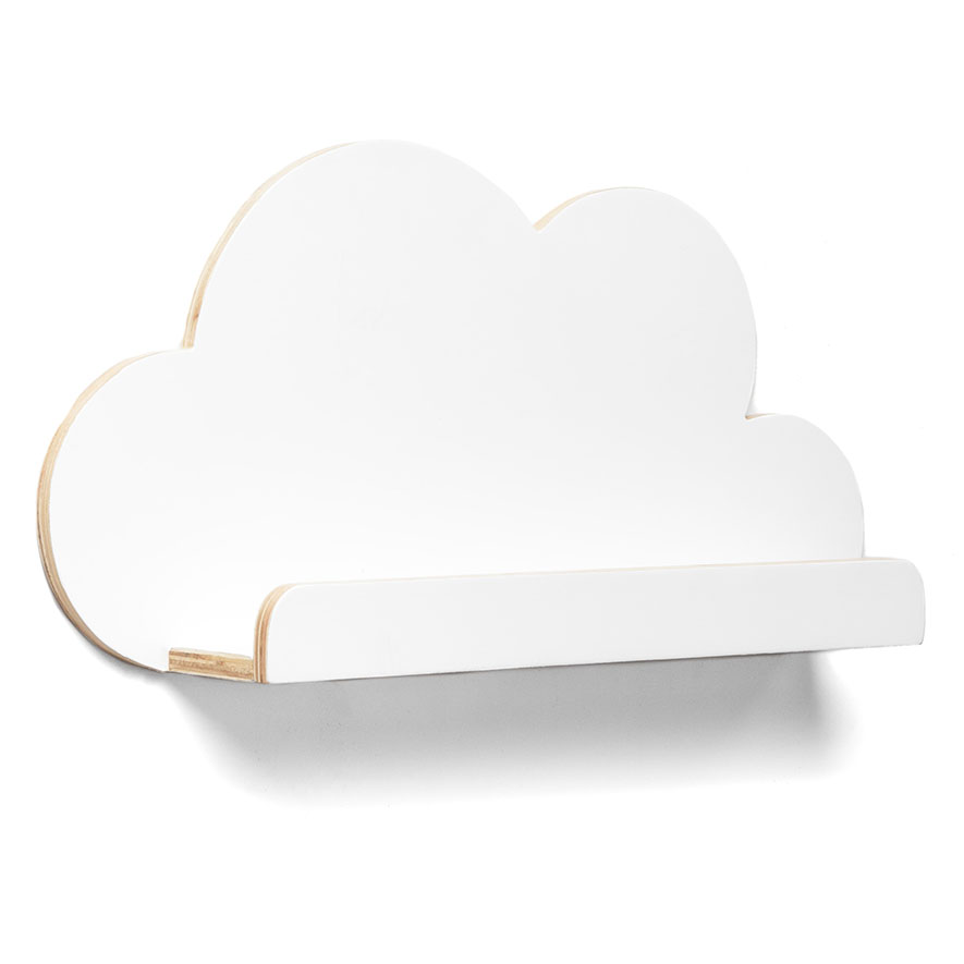 Adairs Kids - Cloud Shaped Ply Shelf White | Adairs
