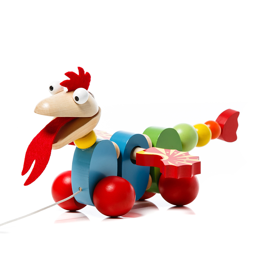 Adairs Kids - Timber Toy Collection Pull Along Dragon | Adairs