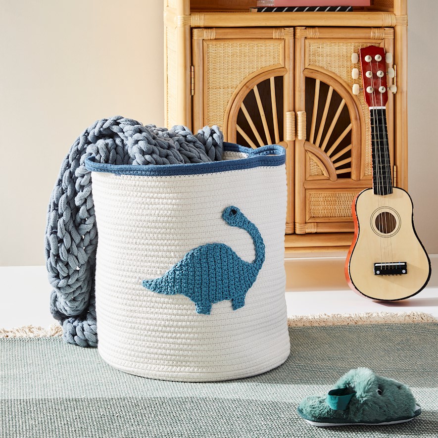 Adairs Kids - Designer Dino Decorative Basket | Adairs