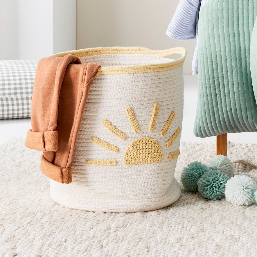 Designer Pom Pom Burst Decorative Basket | Adairs