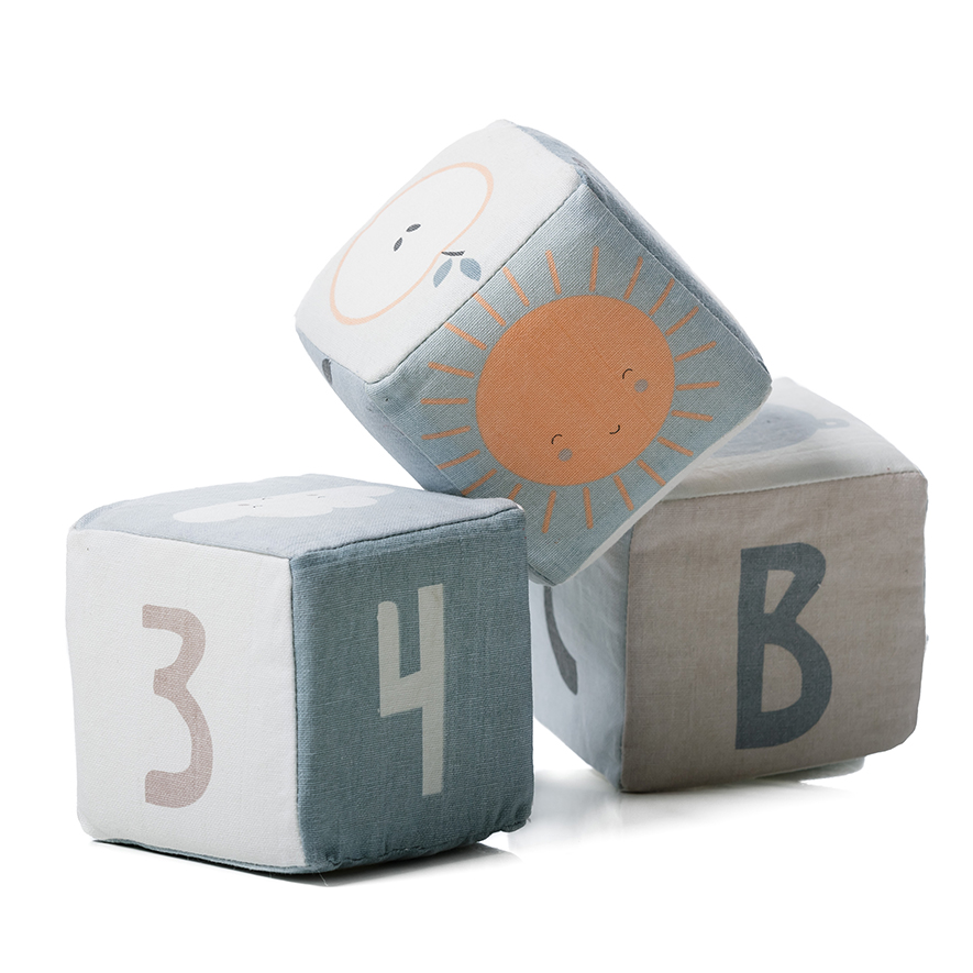 Adairs Baby - Fabric Play Cubes in a Pack of 3 | Adairs