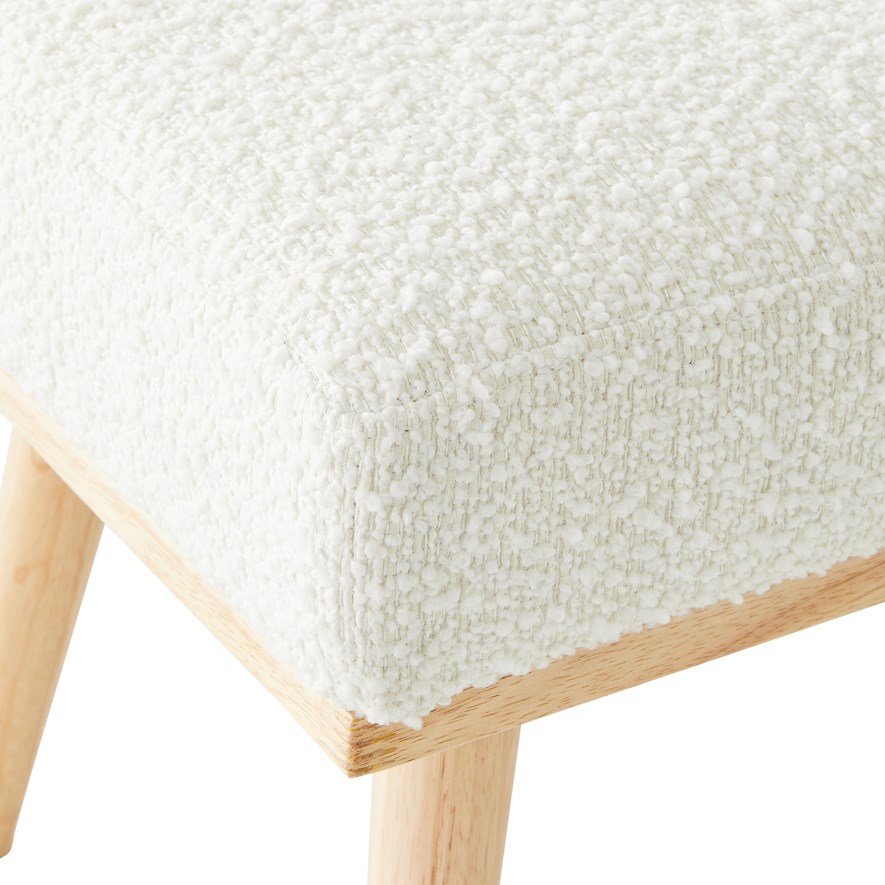 Adairs Baby - Boucle White Foot Stool | Adairs