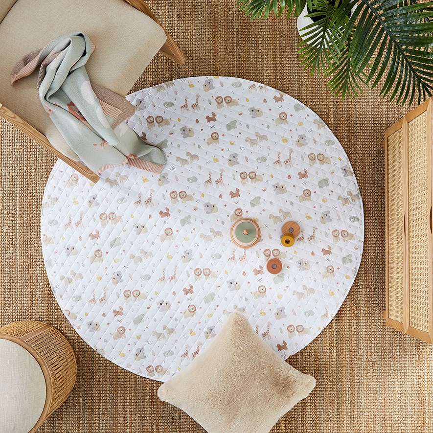 Adairs Kids - Little Buddies Quilted Jersey Play Mat | Adairs