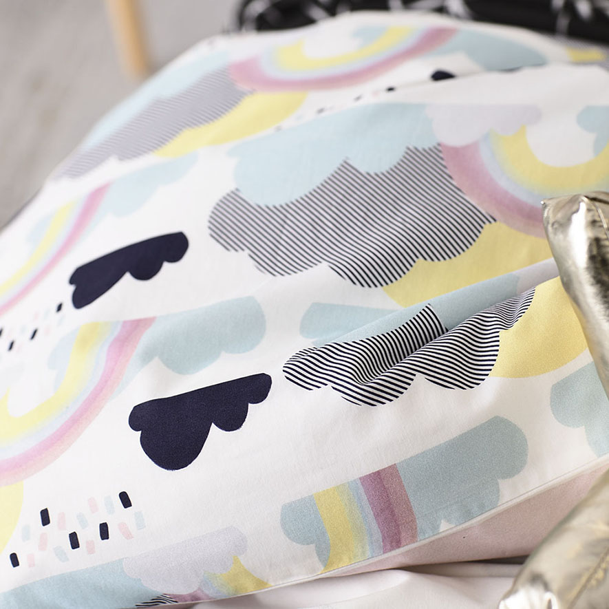 Adairs Kids - Pastel Rainbow Cot Quilt Cover Set | Adairs