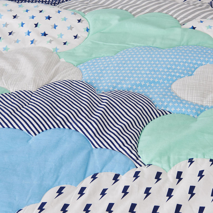 Adairs Kids - Cloud Blue Cot Quilt Cover Set | Adairs