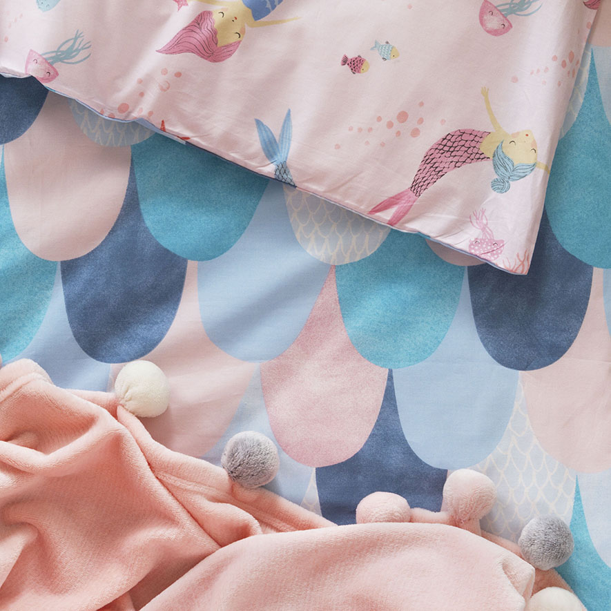 Adairs Kids - Mermaid Dreaming Cot Quilt Cover Set | Adairs