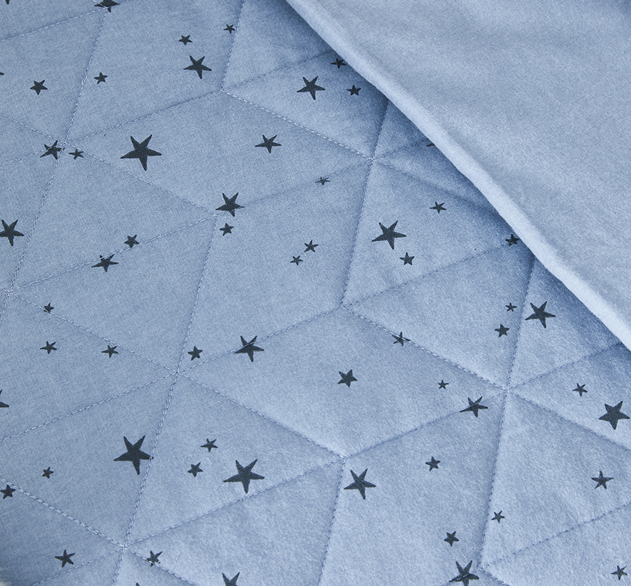 Adairs Kids - Stanley Star Cot Quilted Flannelette Quilt Cover Set in ...