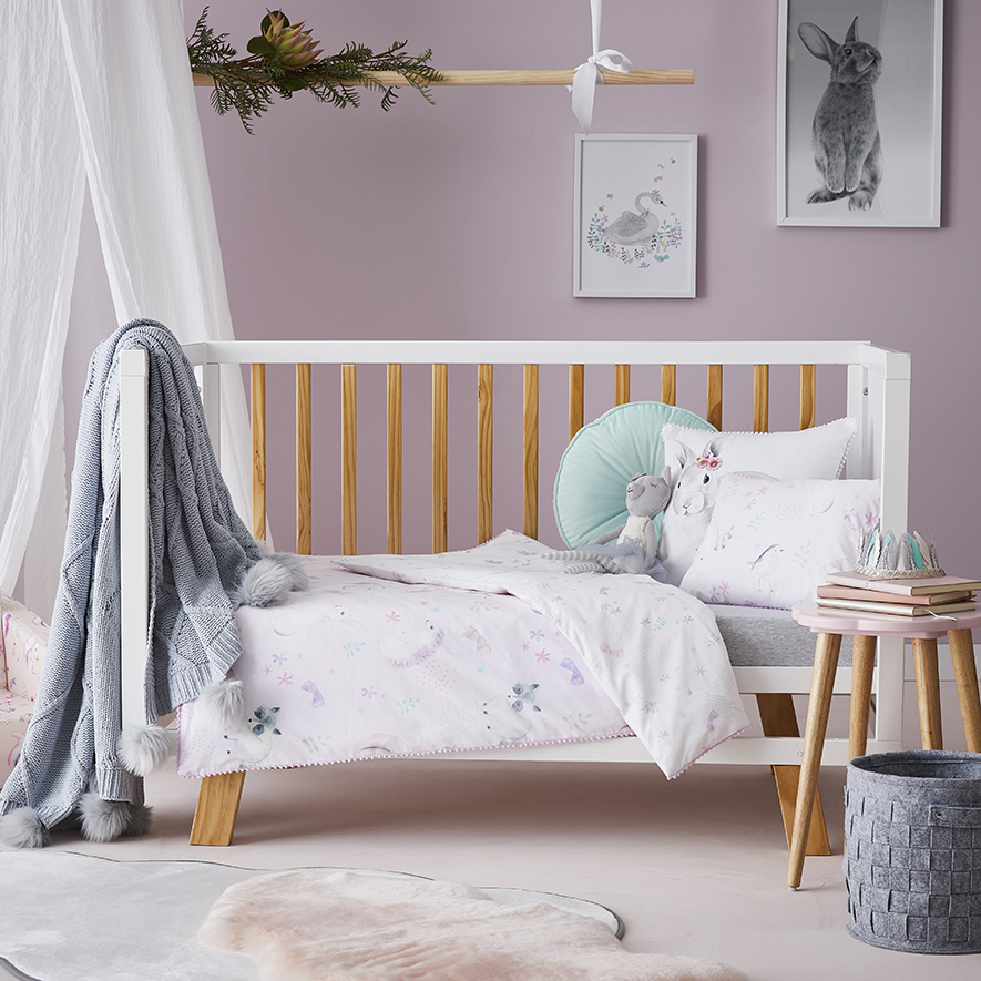 Adairs Kids - Animal Wonderland Cot Quilt Cover Set Multi | Adairs