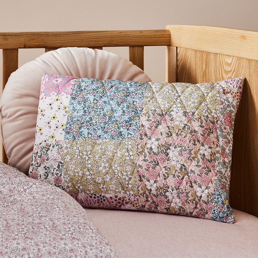 Adairs Kids - Daisy Patchwork Ditsy Floral Quilted Cot Quilt Cover Set ...