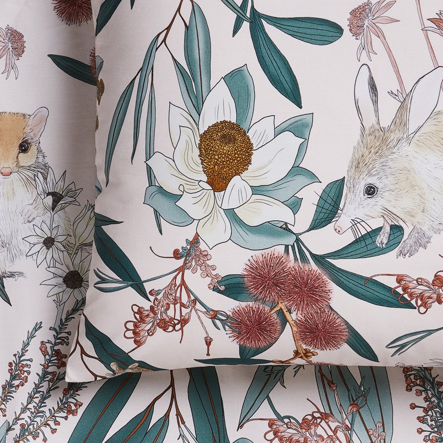 Adairs Kids - Bush Magic Blush Cot Fitted Sheet Set | Adairs