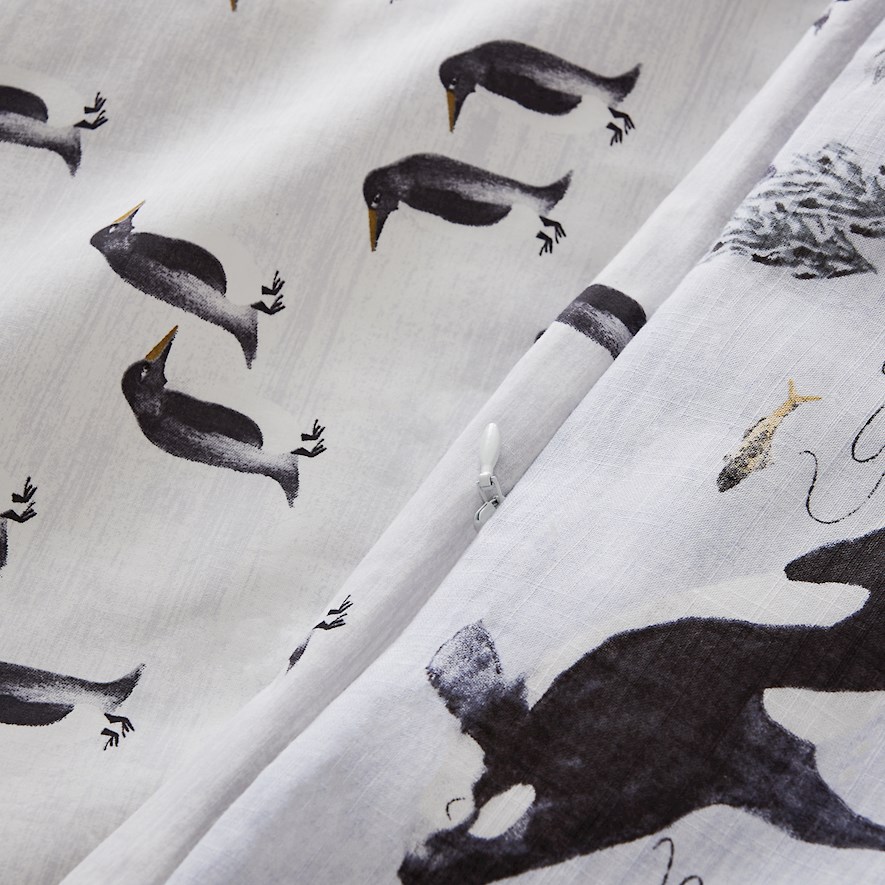 Adairs Kids - Snow Friends Ice Cot Quilt Cover Set | Adairs