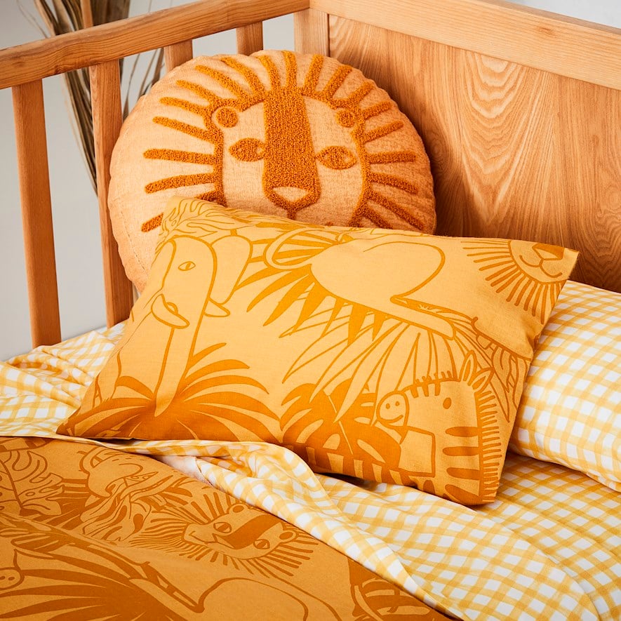 Adairs Kids Jungle Stonewashed Cotton Mustard Cot Quilt Cover Set adairs-kids-jungle-stonewashed-cotton-mustard-cot-quilt-cover-set