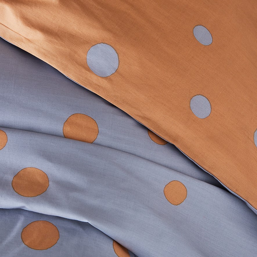 Mark Tuckey Polka Clay Organic Cot Quilt Cover Set | Adairs