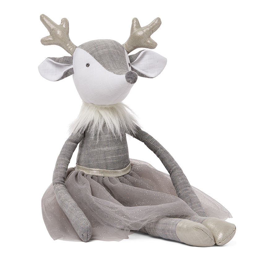 Adairs Baby - Linen Deer Cuddle Toy | Adairs