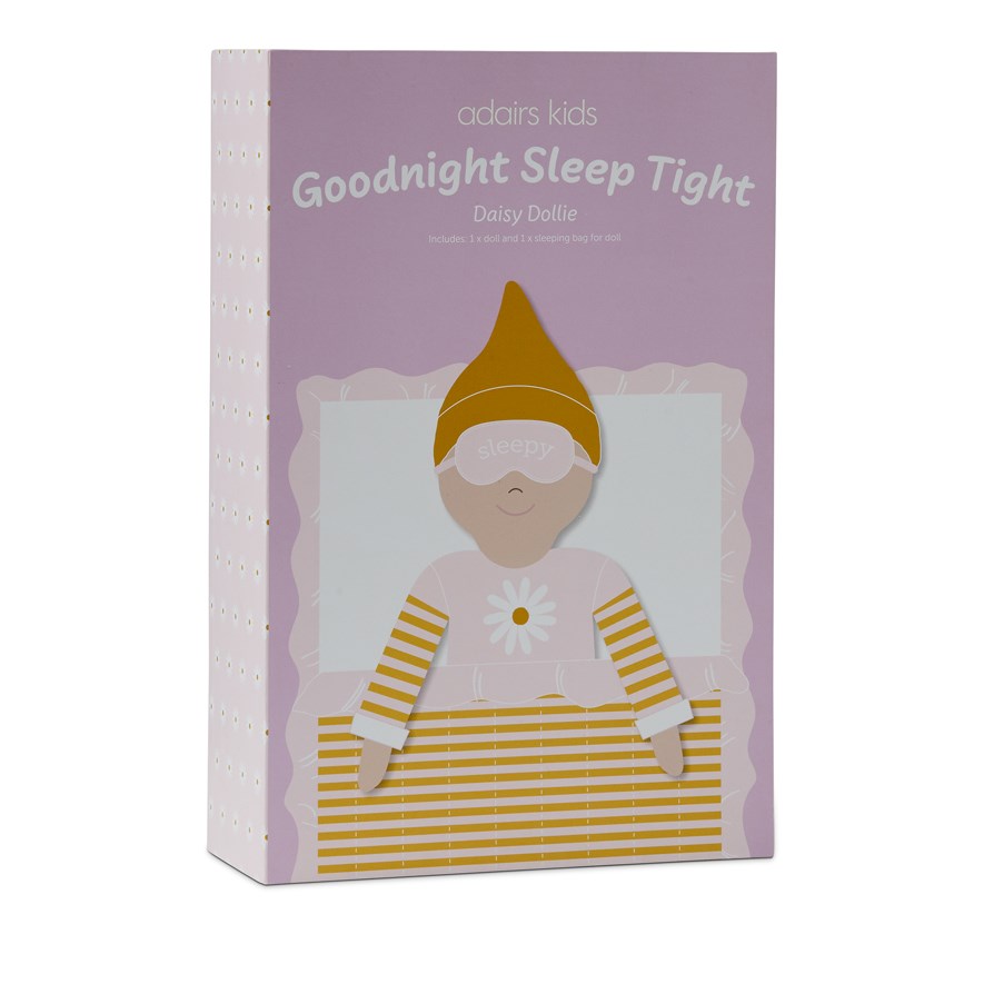 Adairs Kids - Goodnight Sleep Tight Pink Daisy Dollie Doll | Adairs