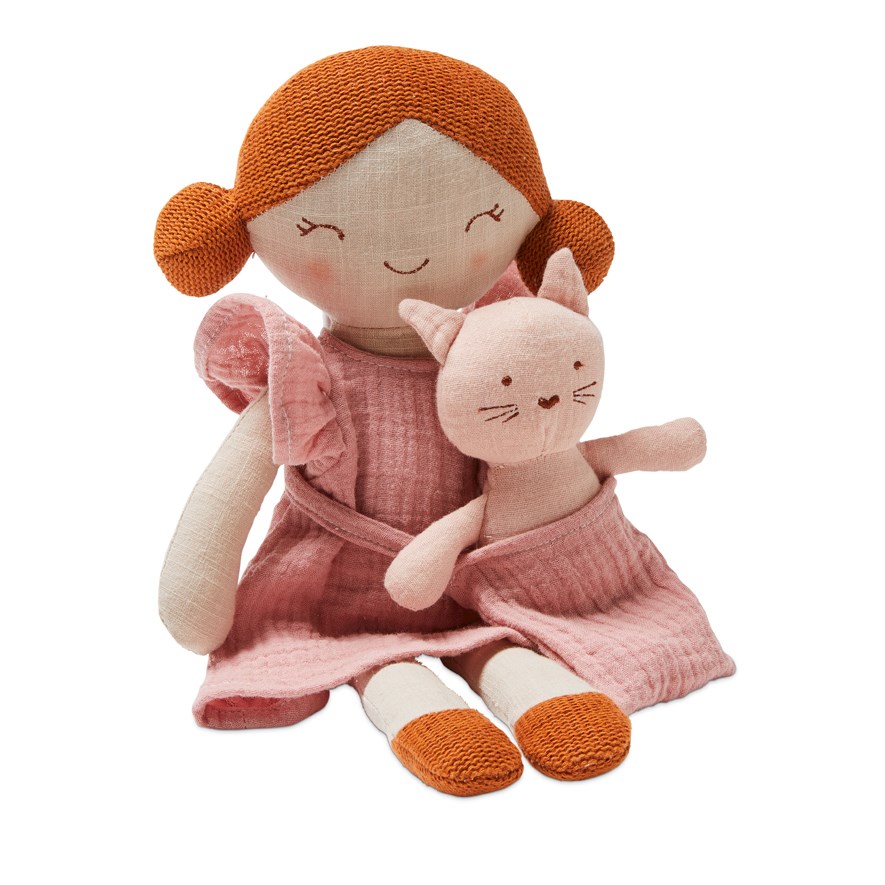 Adairs Kids - Doll & Animal Pink Milla Friend | Adairs