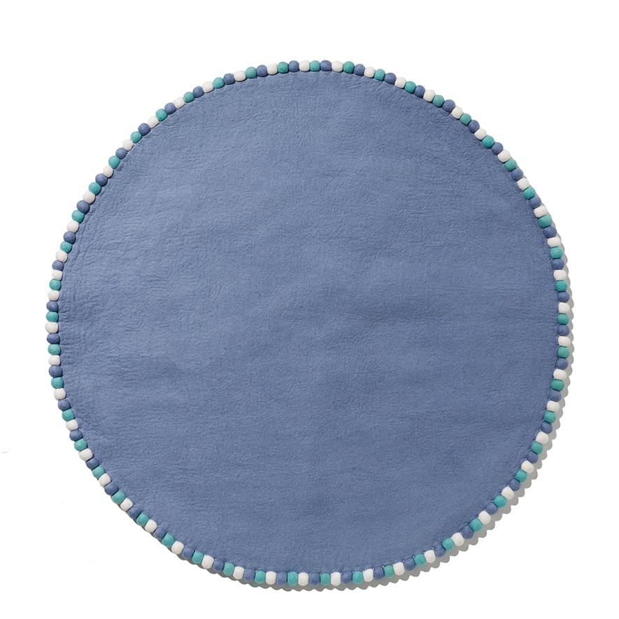Adairs Baby - Finn Felt Rug Blue Multi | Adairs
