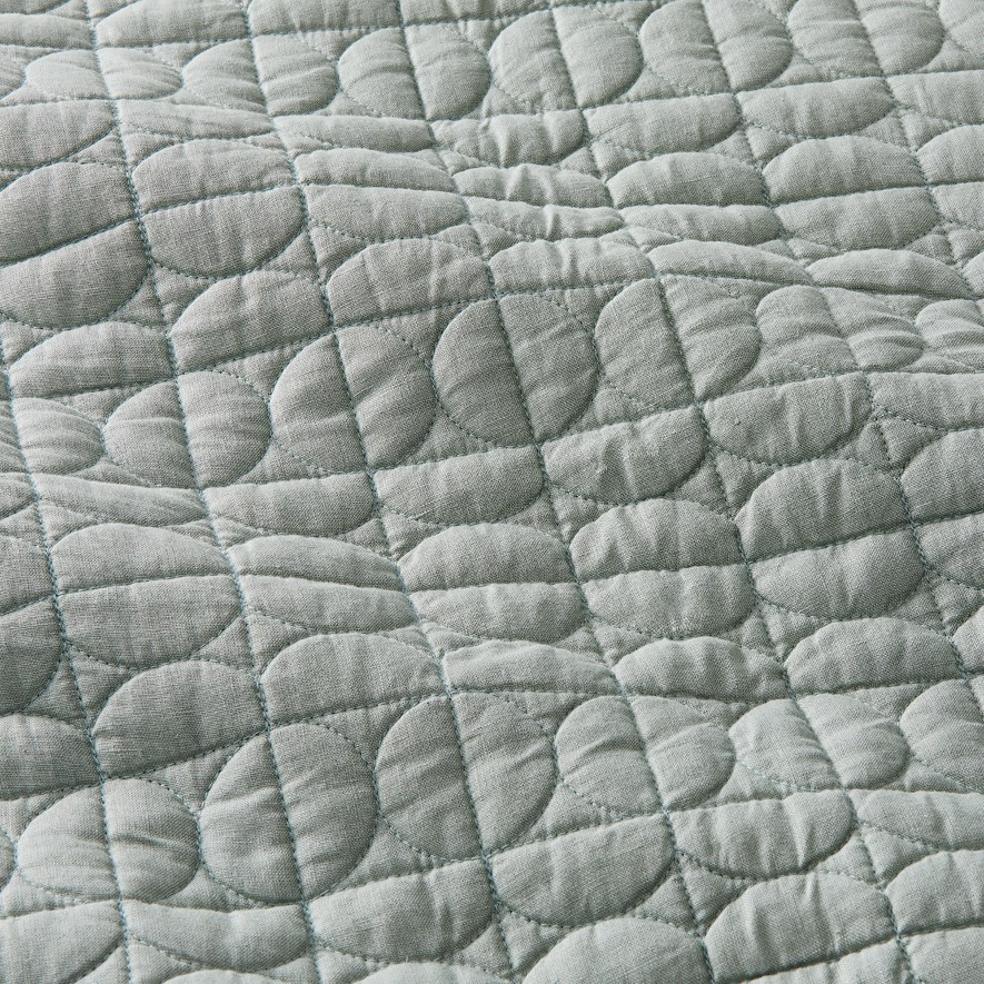 Adairs Baby - Vintage Washed Linen Eucalyptus Quilted Play Mat | Adairs