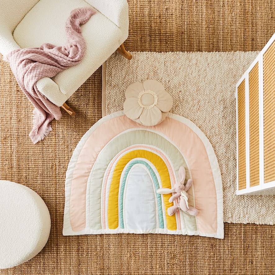 Adairs Kids - Baby Blush Rainbow Play Mat | Adairs