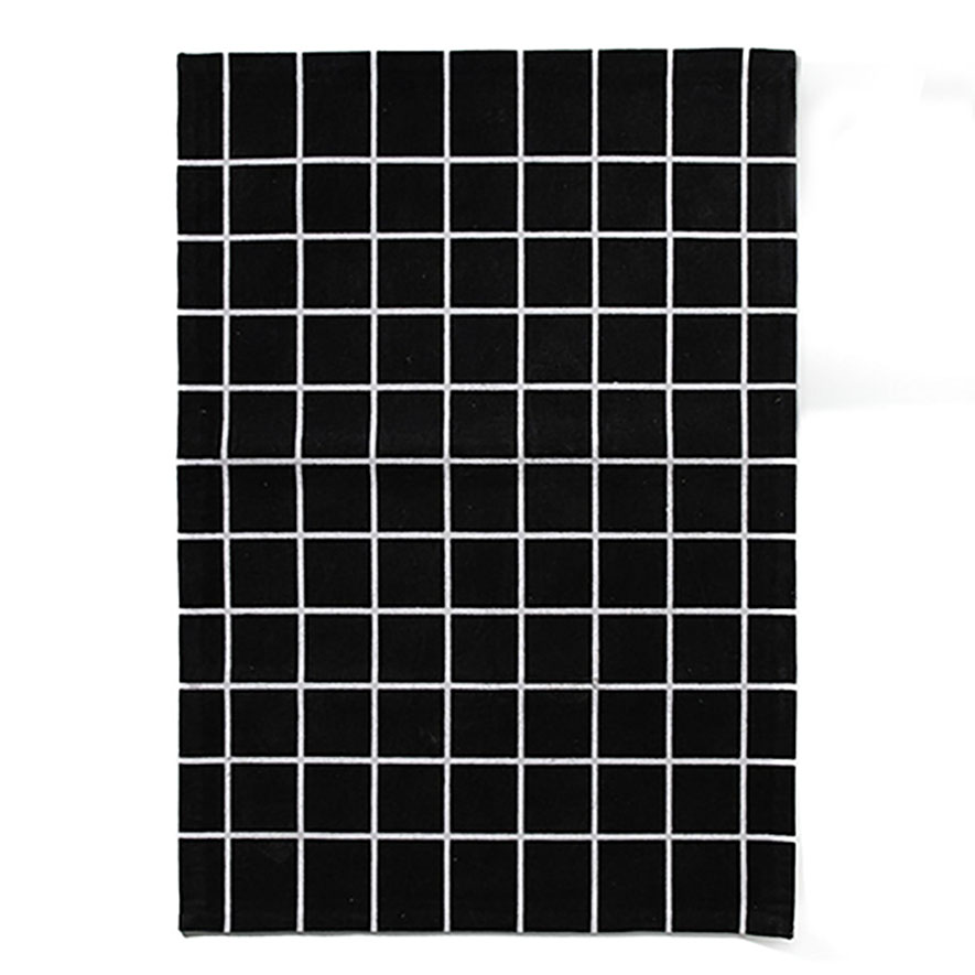 Adairs Kids - Printed Black Grid Floor Rug | Adairs