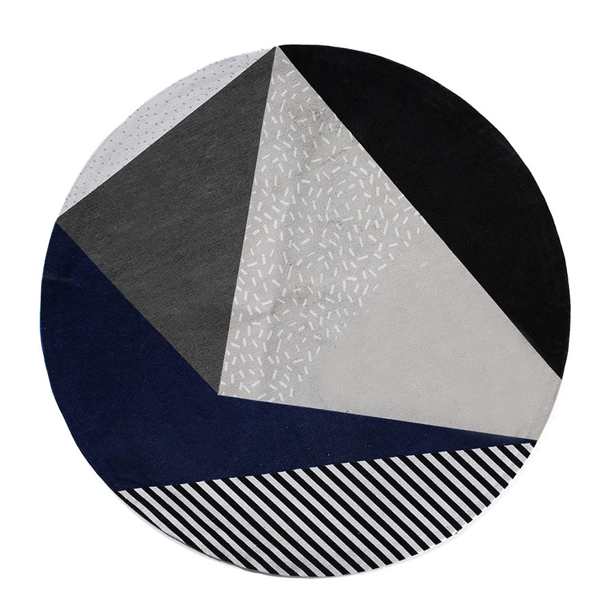 Adairs Kids - Printed Navy Round Floor Rug | Adairs