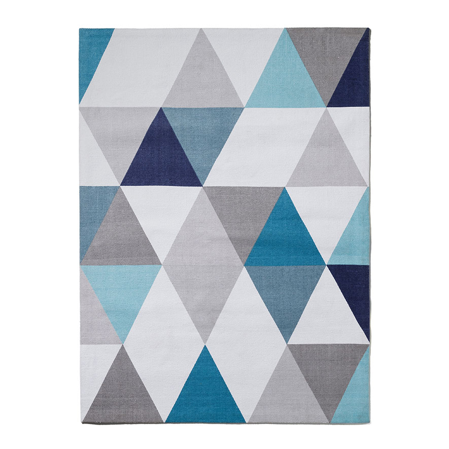 Adairs Kids - Decorative Printed Floor Rug Blue Diamond | Adairs