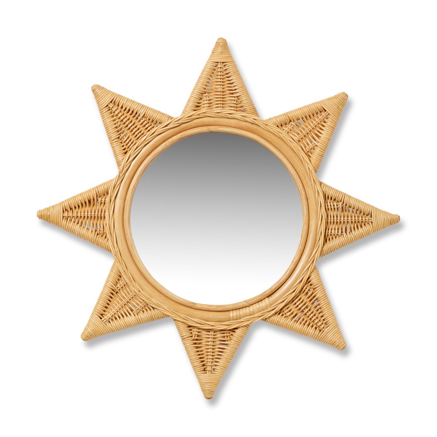 Adairs Kids - Rattan Honey Star Mirror | Adairs